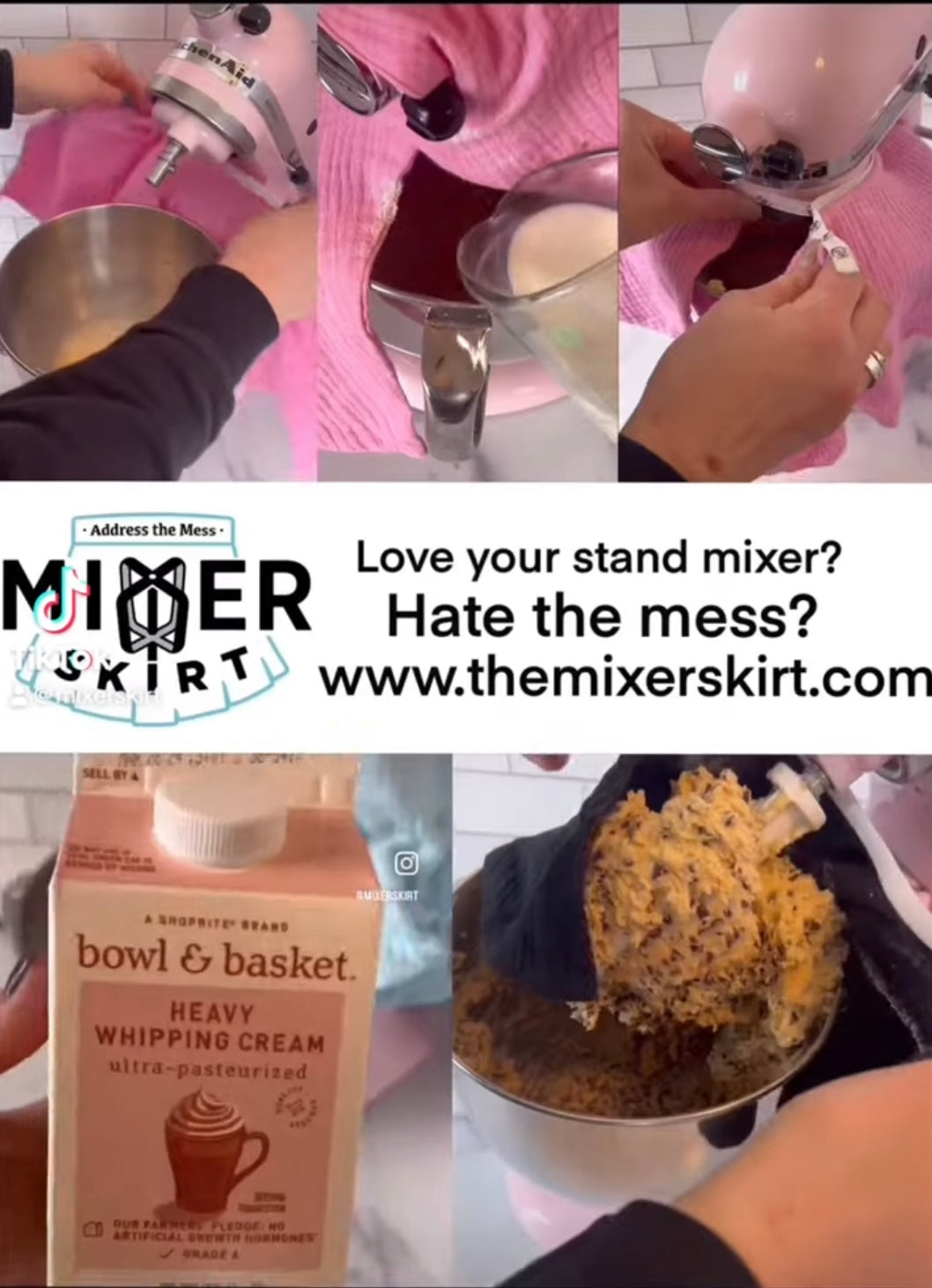 Mixer Skirt - Fabric Stand Mixer Splash Guard